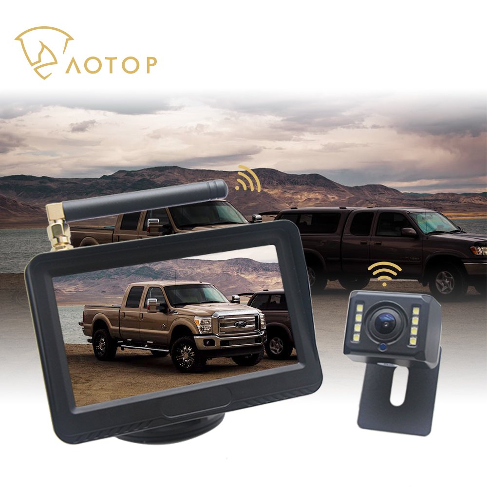 4.3 Inch Wireless Car Backup Camera System Car Rear View Vision System